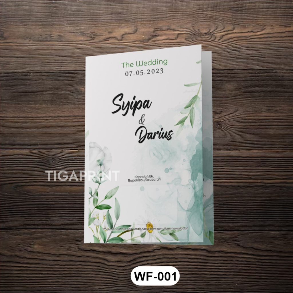 Undangan Pernikahan Simple, Unik | WF-001 | TigaPrint.com